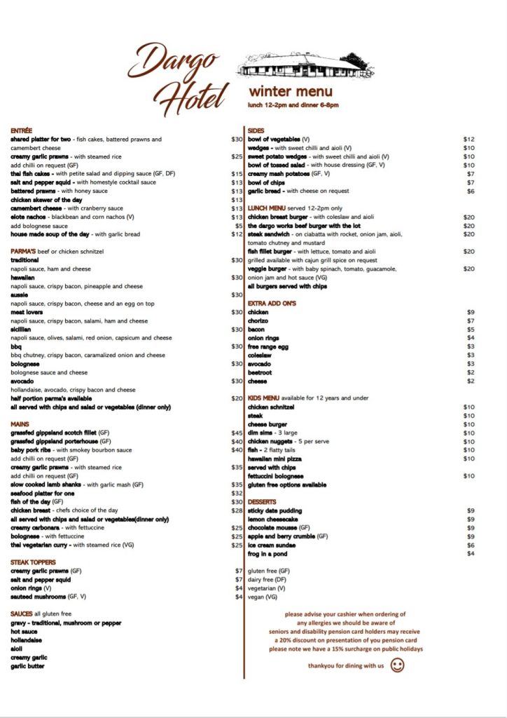 Dining - Dargo Hotel